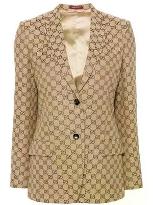 Gucci Gg Canvas Single-breasted Blazer