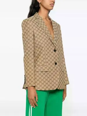 Gucci Gg Canvas Single-breasted Blazer