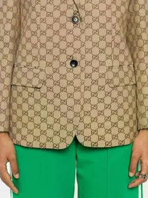 Gucci Gg Canvas Single-breasted Blazer