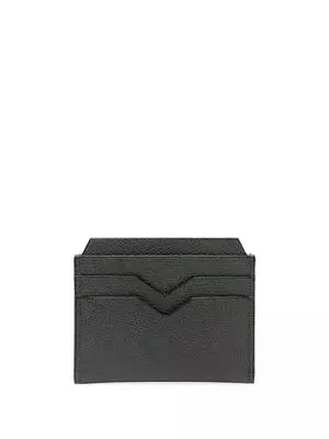 VALEXTRA V-shape Detail Leather Cardholder