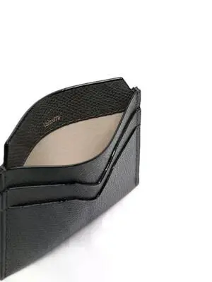 VALEXTRA V-shape Detail Leather Cardholder