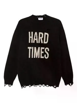 Moschino Distressed Crew-neck Sweater