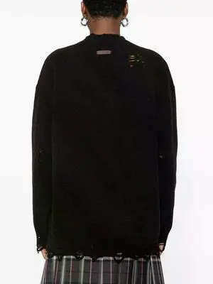 Moschino Distressed Crew-neck Sweater