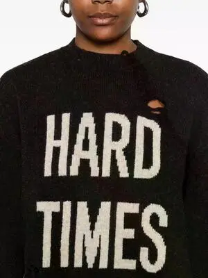 Moschino Distressed Crew-neck Sweater