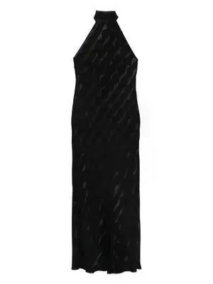 Rixo Maura Halterneck Jacquard Dress
