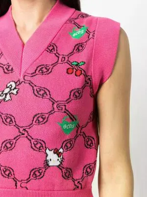 Gcds Graphic-print Jacquard Vest