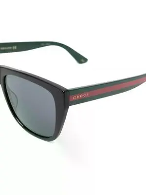 Gucci Web-stripe D-frame Sunglasses