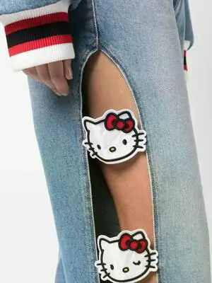 Gcds Hello Kitty Cut-out Straight Leg Jeans