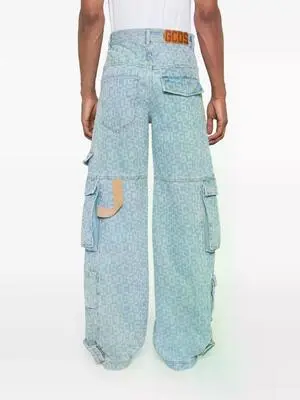 Gcds Logo-print Cargo Jeans