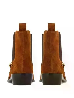 FERRAGAMO F-buckle Chelsea Boots - Brown