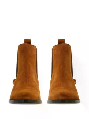 FERRAGAMO F-buckle Chelsea Boots - Brown