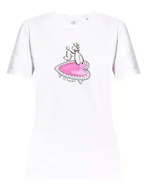 Paul Smith Dog-print T-shirt - White