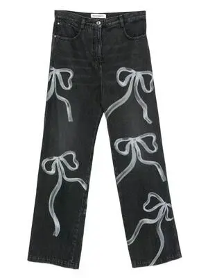 Mach & Mach Bow-print Jeans
