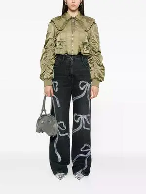 Mach & Mach Bow-print Jeans