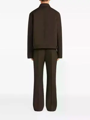 COURREGES Collared Zip-up Jacket - Brown