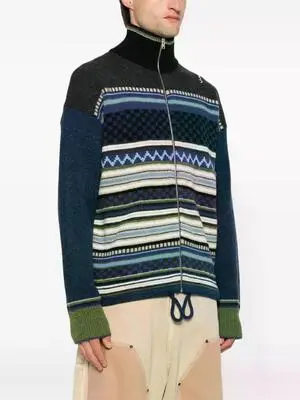 Marni Striped Zip-up Cardigan