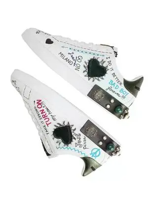 Dolce & Gabbana Portofino Graffiti Sneakers - White