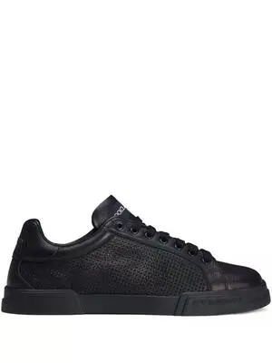 Dolce & Gabbana Portofino Perforated Leather Sneakers