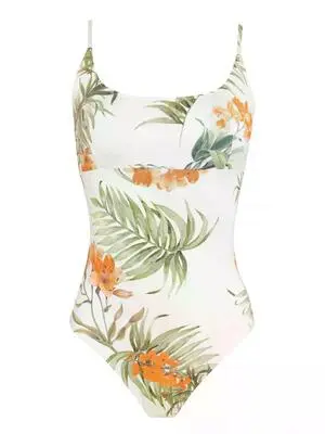 BRIGITTE Emilly Floral-print Swimsuit - White