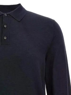 ZANONE Long-sleeve Polo Shirt - Blue