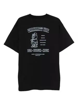 Carhartt Work In Progress Sandwich Embroidered Logo T-shirt - Black