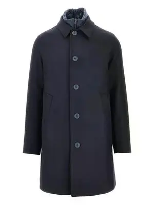 Herno Layered Coat - Blue