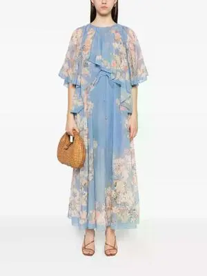 Zimmermann Floral-print Ruffled Dress