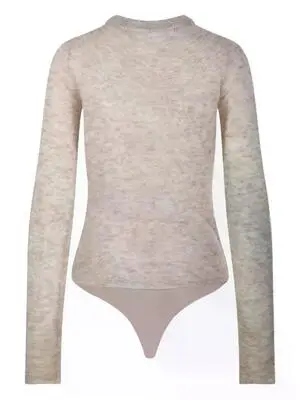 HAIKURE Button-front Long-sleeve Bodysuit - Neutrals