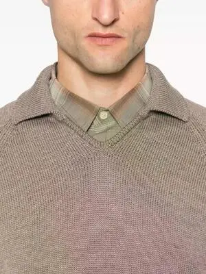ZANONE Polo-neck Wool Sweater - Brown