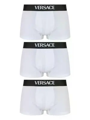 Versace Logo-band Boxer - White