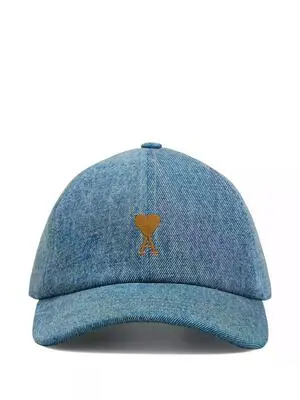 Ami Heart Logo Denim Cap - Blue