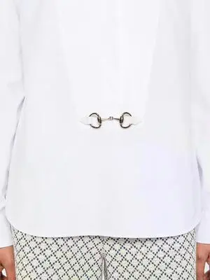 Gucci Horsebit Tie-neck Shirt - White