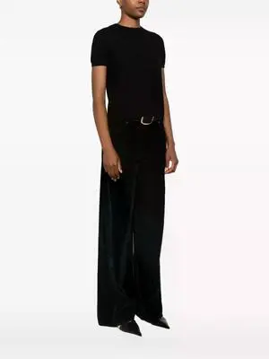 LISA YANG Short-sleeve Cashmere Top - Black