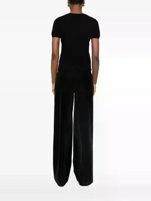LISA YANG Short-sleeve Cashmere Top - Black