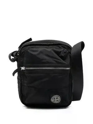 Stone Island Compass-patch Messenger Bag - Black