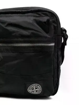 Stone Island Compass-patch Messenger Bag - Black
