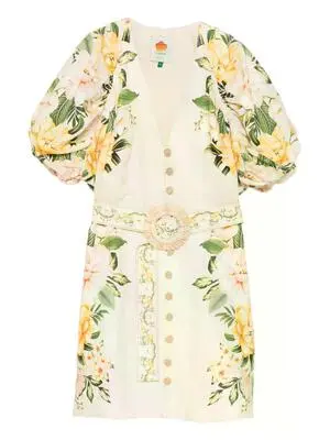 Farm Rio Garden Cascade Mini Dress