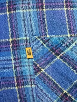 GALLERY DEPT. Frayed Plaid Shirt - Blue