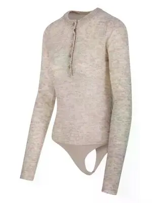 HAIKURE Button-front Long-sleeve Bodysuit