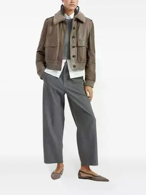 Brunello Cucinelli Ribbed Speckle-knit Top