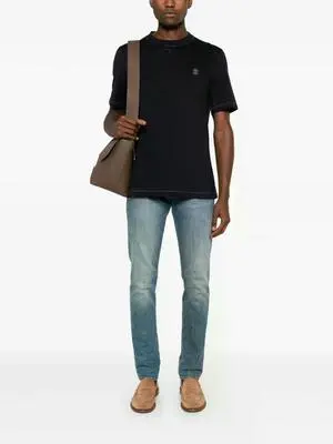 Brunello Cucinelli Contrast-stitching T-shirt