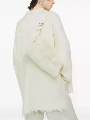 JIL SANDER Small Cannolo Goat-hair Shoulder Bag
