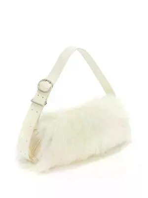 JIL SANDER Small Cannolo Goat-hair Shoulder Bag