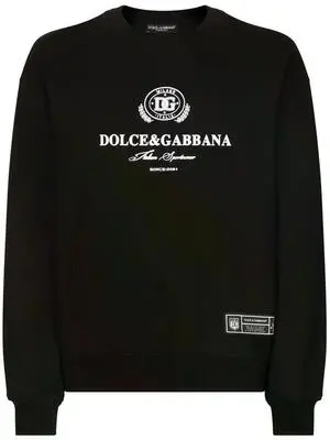 Dolce & Gabbana Logo-print Cotton Sweatshirt - Black
