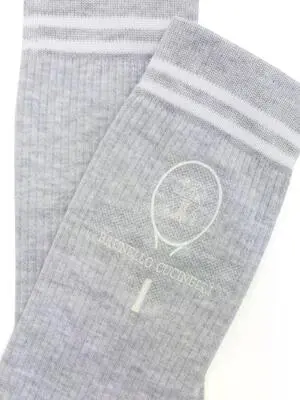 Brunello Cucinelli Logo-embroidered Socks