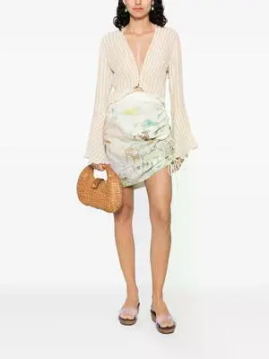 ALEMAIS Linen Draped Skirt