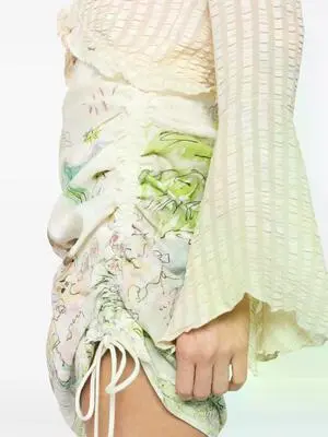 ALEMAIS Linen Draped Skirt