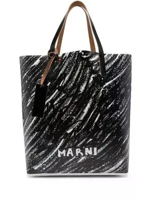 Marni Logo-print Tote Bag - Black