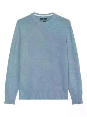 Marc O'polo Speckled-knit Crew-neck Sweater - Blue