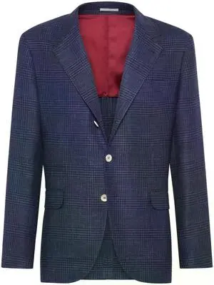 Brunello Cucinelli Check-pattern Single-breasted Blazer